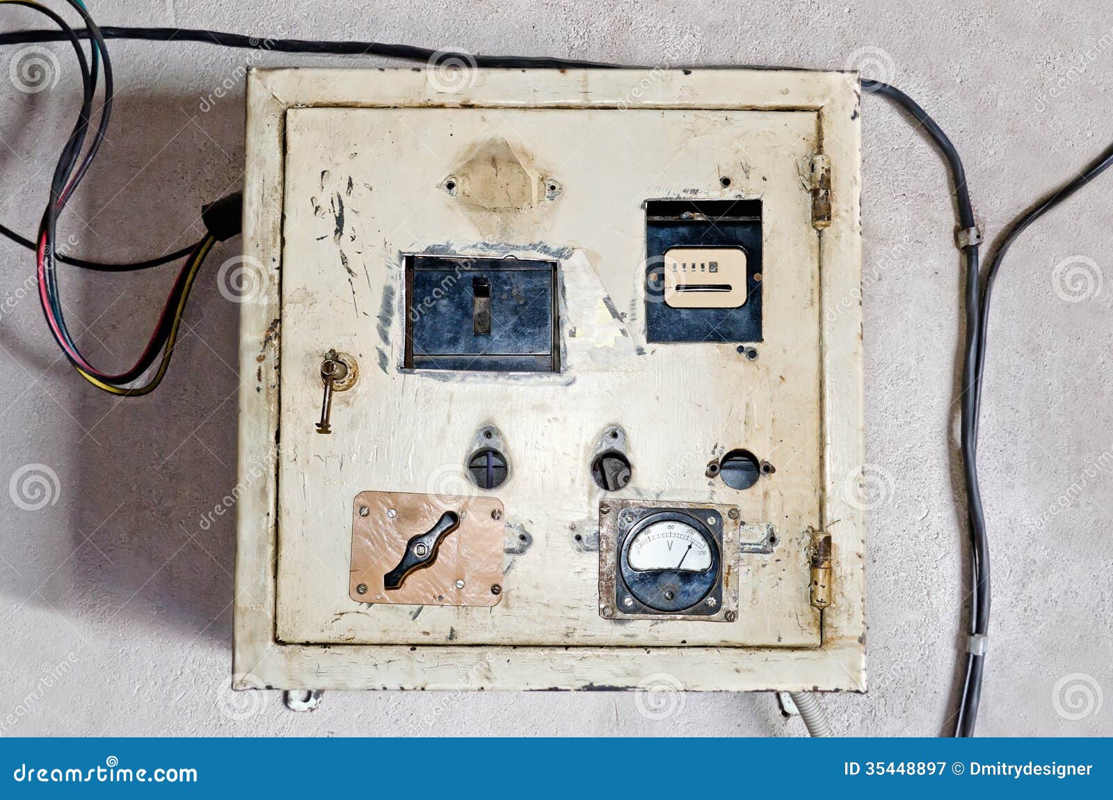 Old electrical panel stock image. Image of energy, electrical - 35448897