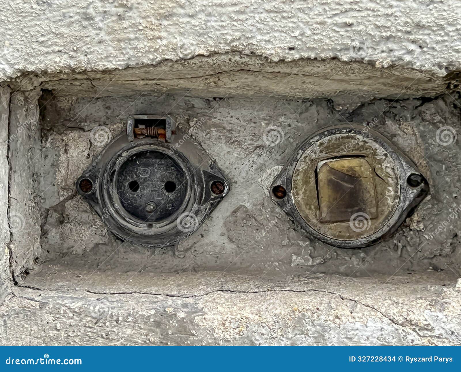 Old Electrical Socket and Light Switch in Utility Rooms Scheduled for ...