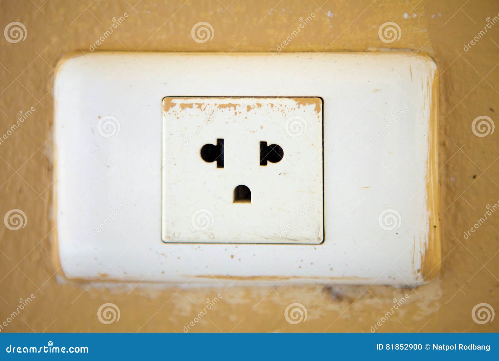 Old Electrical socket plug stock photo. Image of socket - 81852900