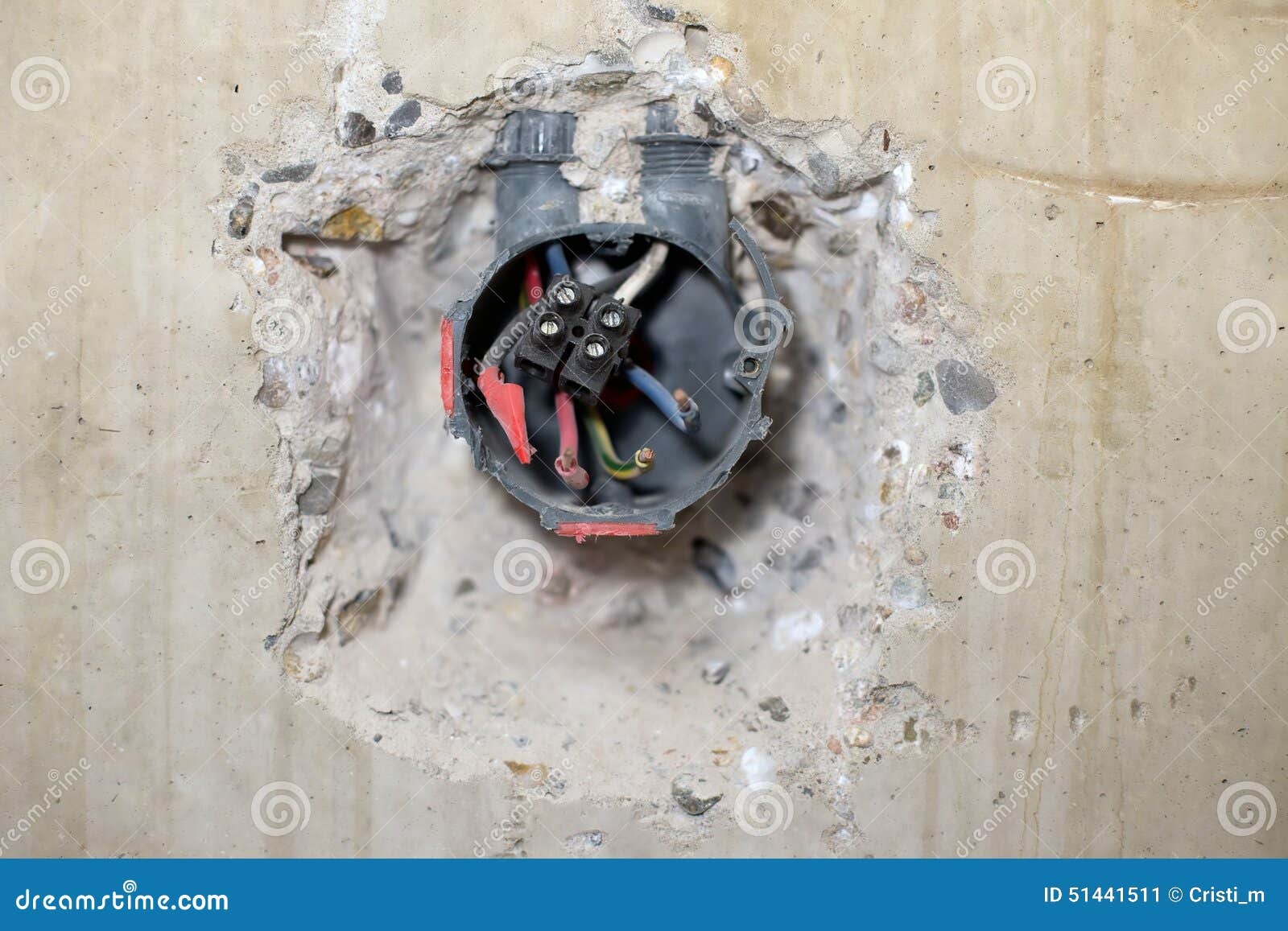 Old electrical socket stock image. Image of build, bare - 51441511