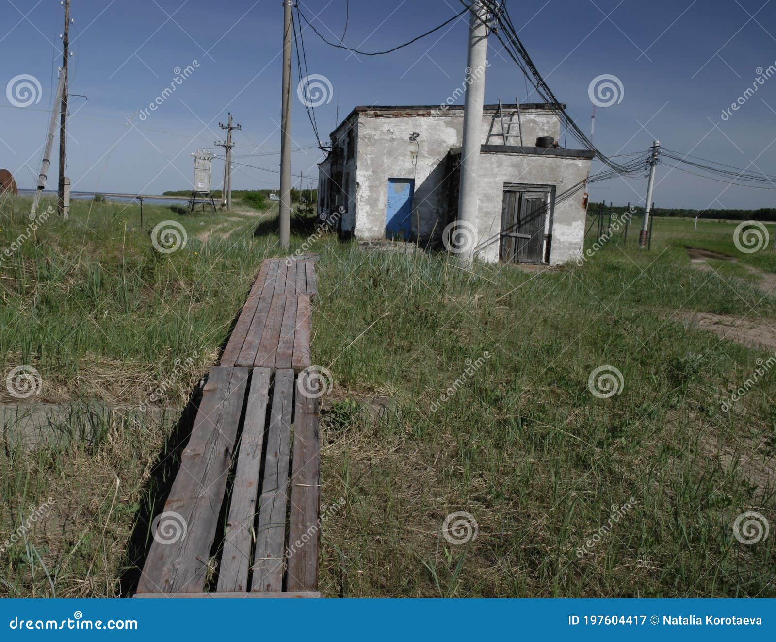 The Old Electrical Substation Stock Image - Image of countryside ...