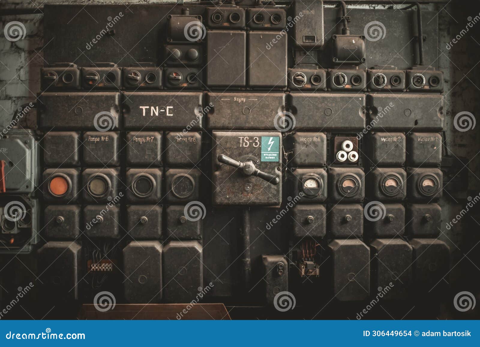 Old Electrical Switchboard in an Abandoned Boiler Room Stock Photo ...