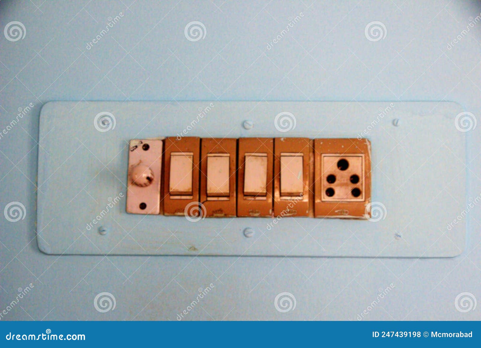 Old Electrical Switchboard Panel Stock Photo - Image of switches ...