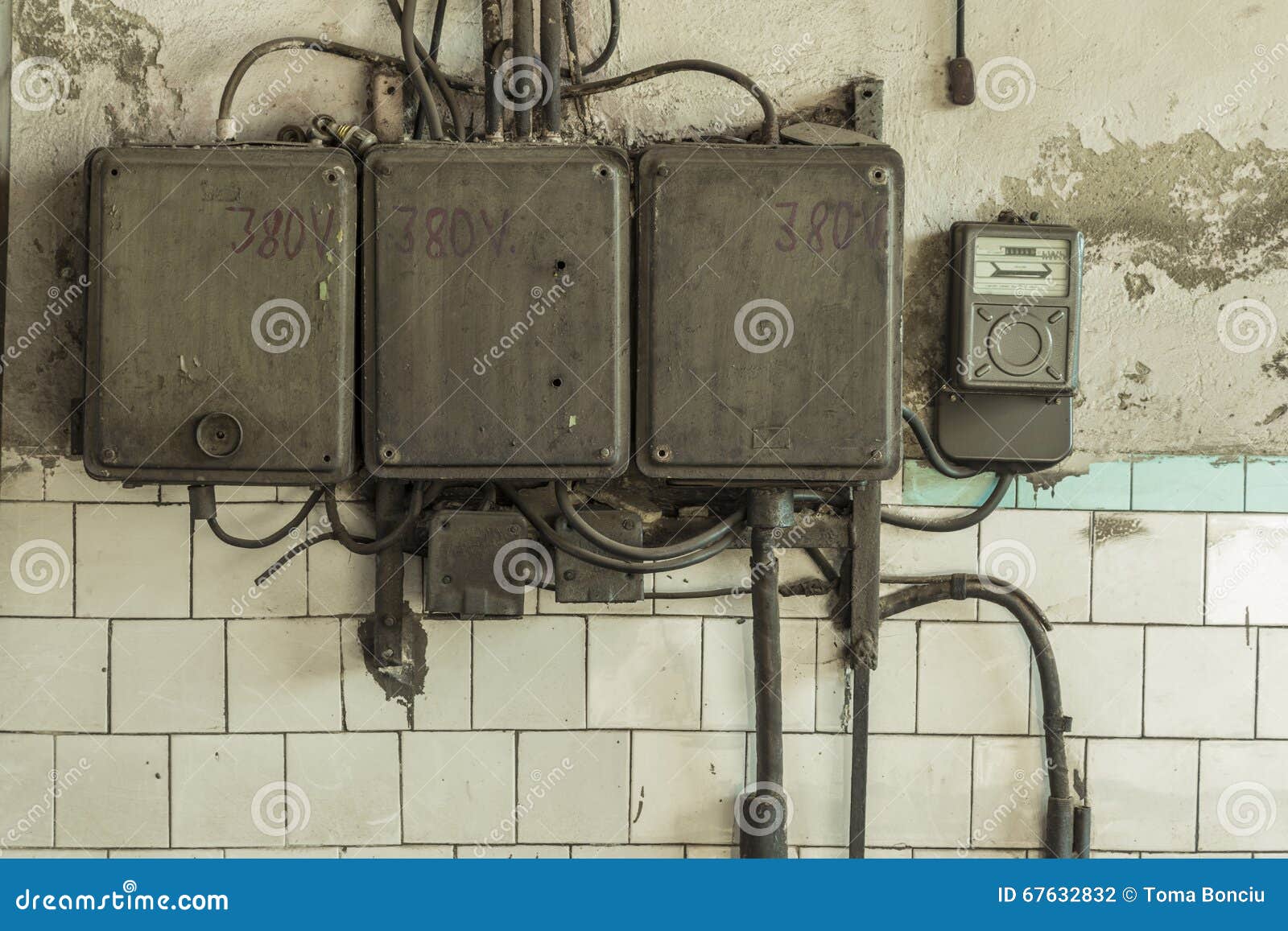 Old electrical wires stock photo. Image of equipment - 67632832