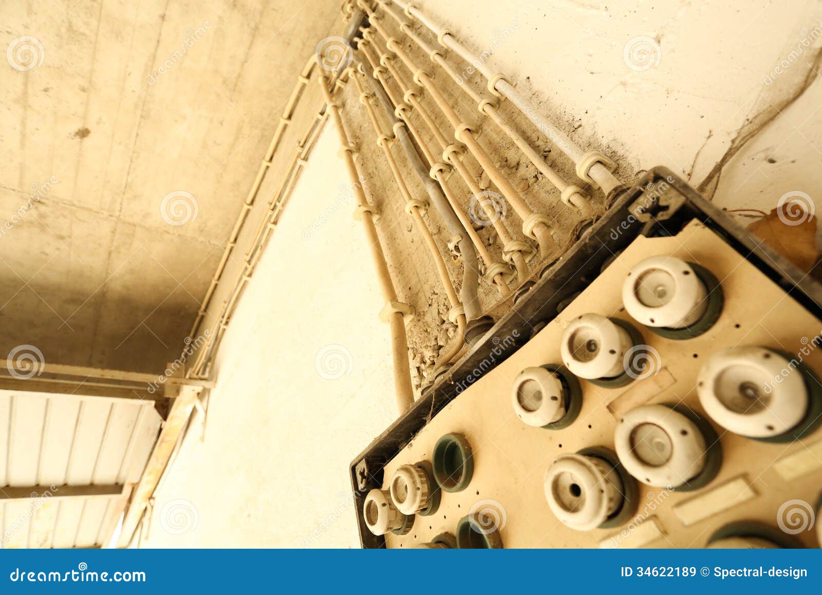 Old Electricity Installation Stock Image - Image of home, house: 34622189