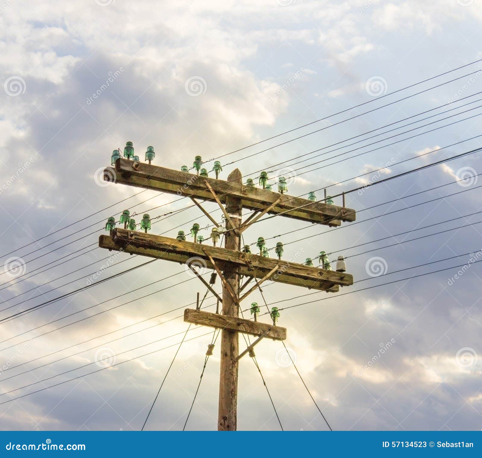Old Electricity Pole stock image. Image of phone, light - 57134523