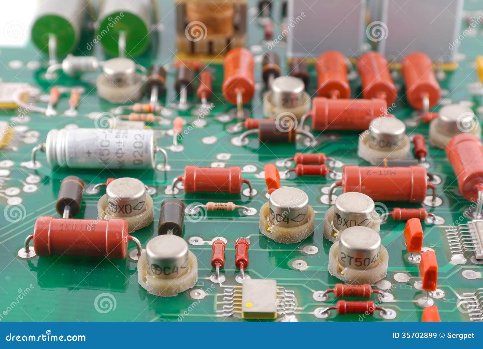 Old Electronic Circuit Board Stock Image - Image of manufacturing ...