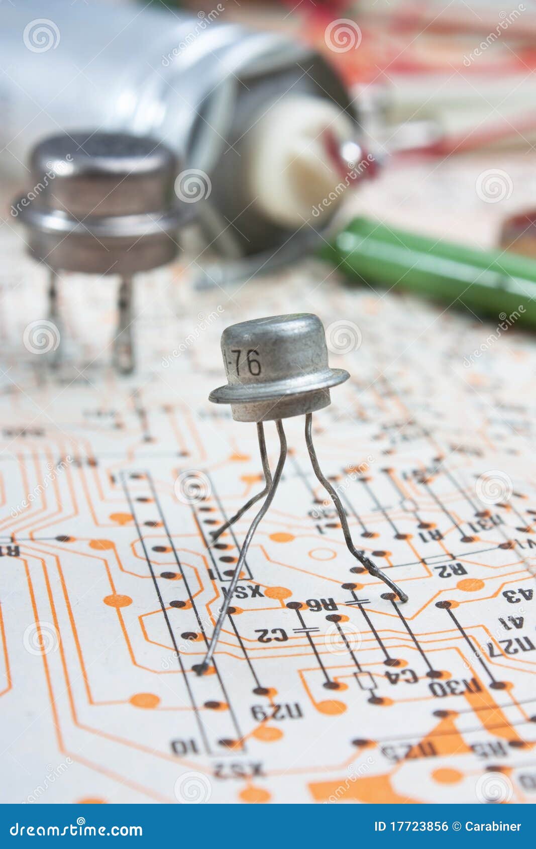 Old electronic components stock photo. Image of measurement - 17723856