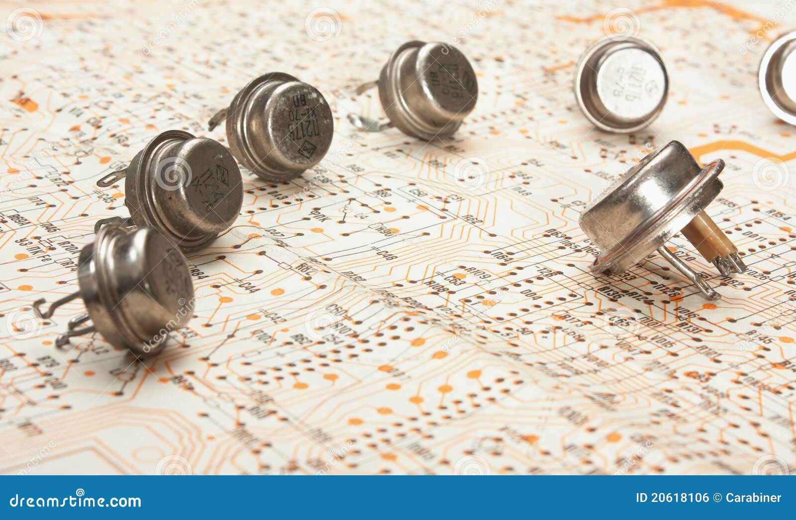 Old electronic components stock photo. Image of business - 20618106