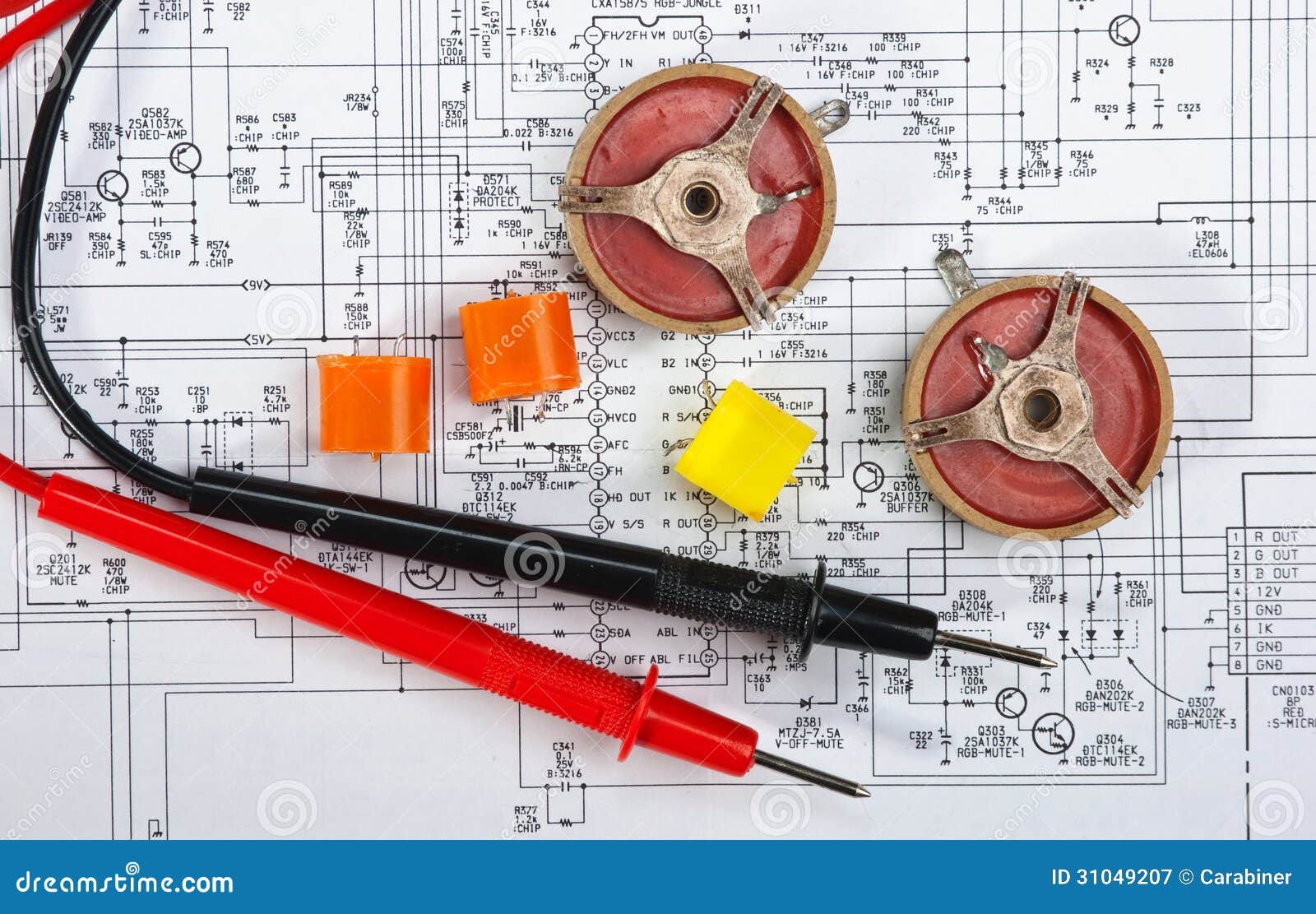 Old electronic components stock image. Image of equipment - 31049207