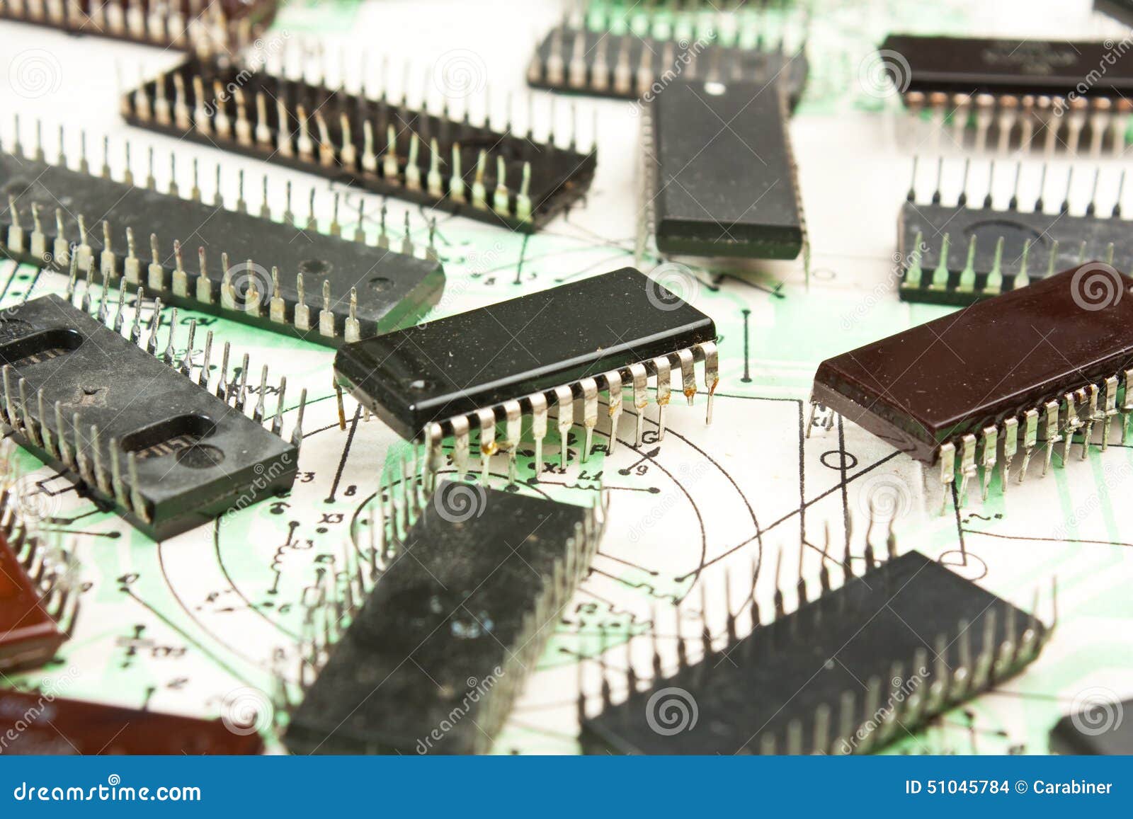 Old electronic components stock photo. Image of contractor - 51045784