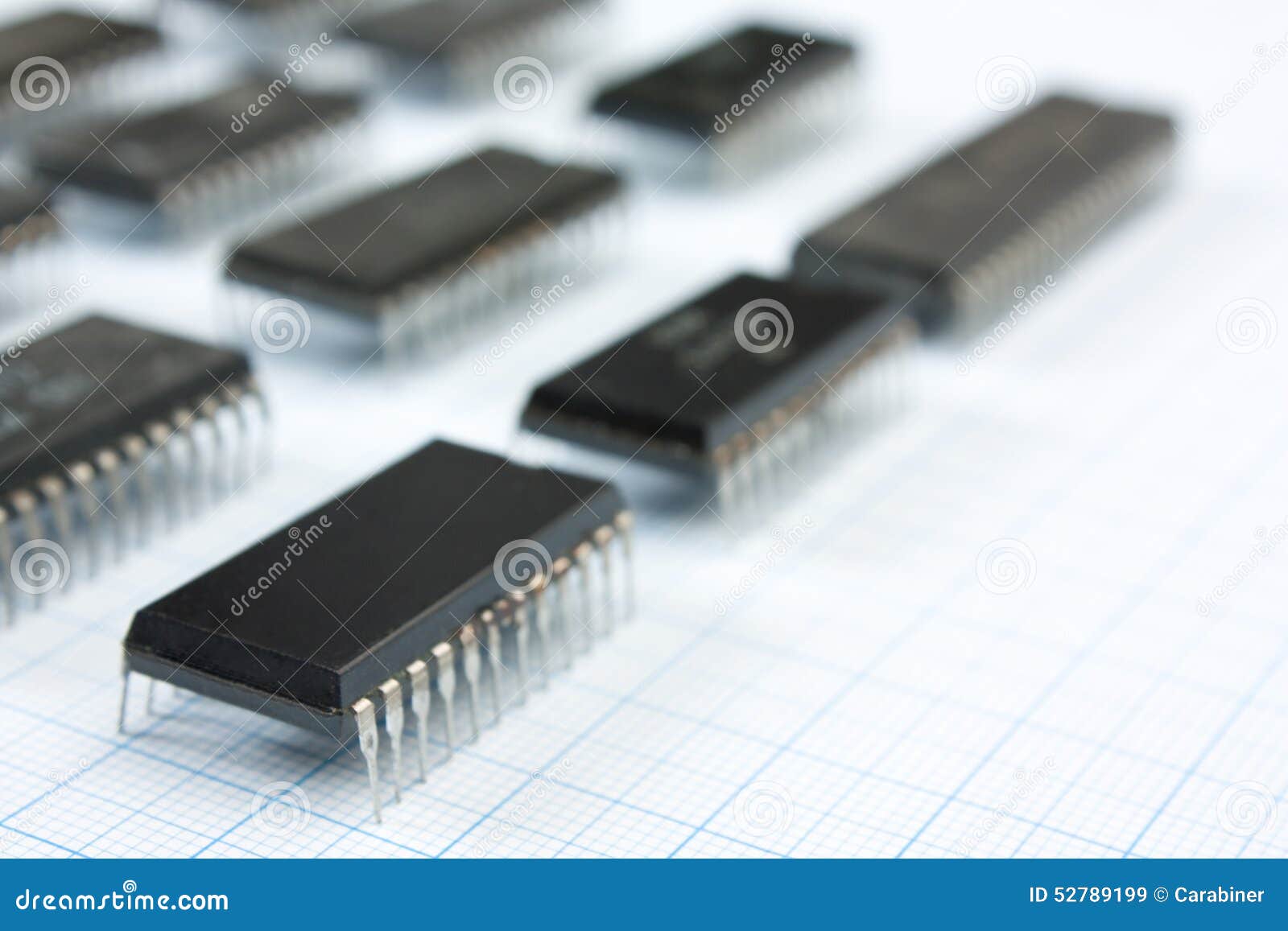 Old electronic components stock image. Image of delineation - 52789199