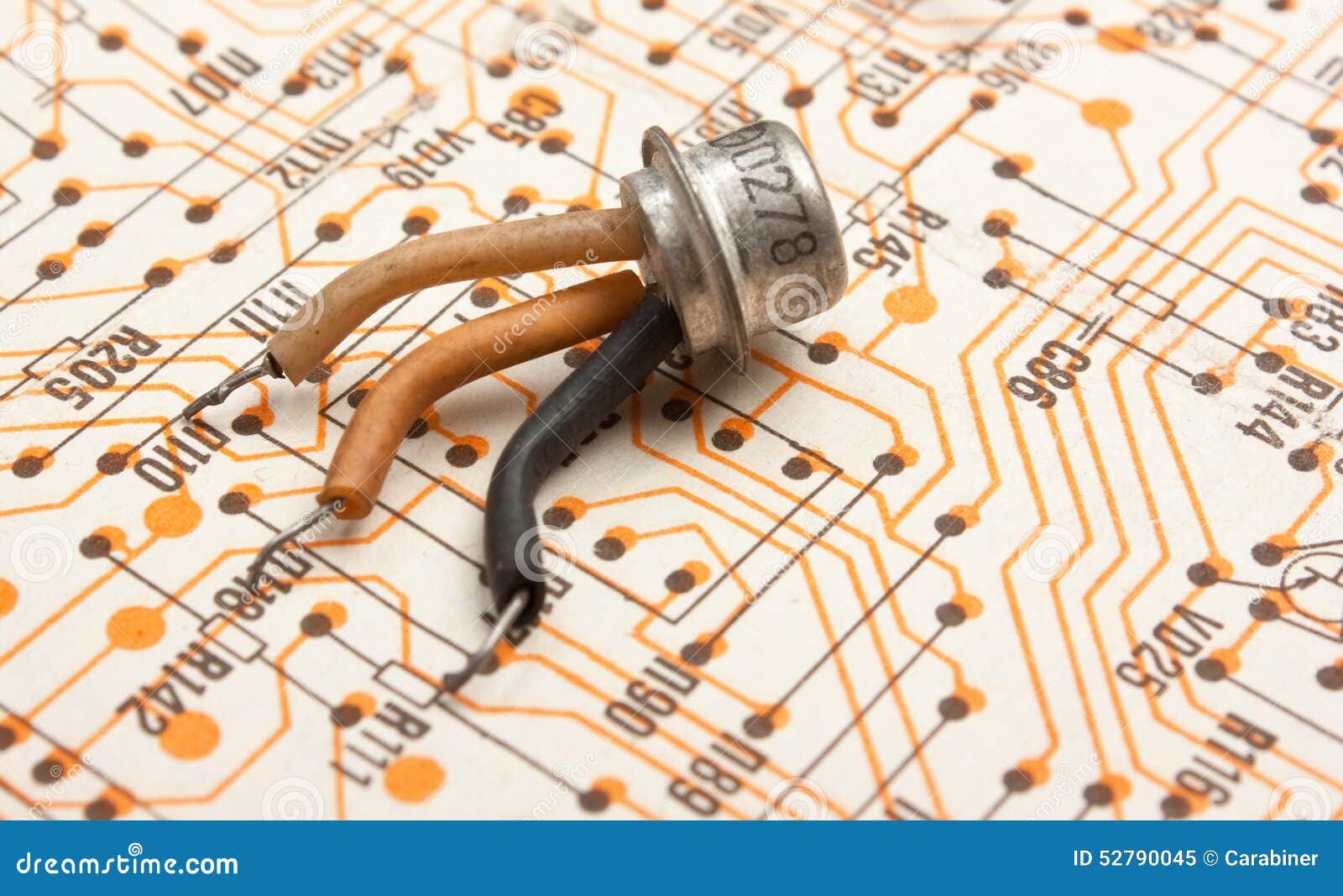 Old electronic components stock image. Image of drawing - 52790045