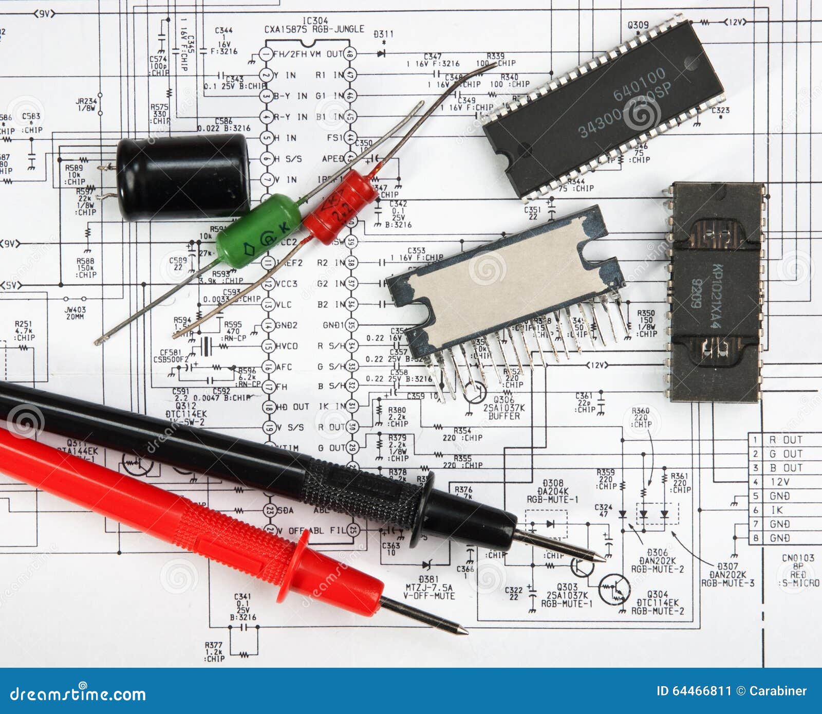 Old electronic components stock image. Image of equipment - 64466811