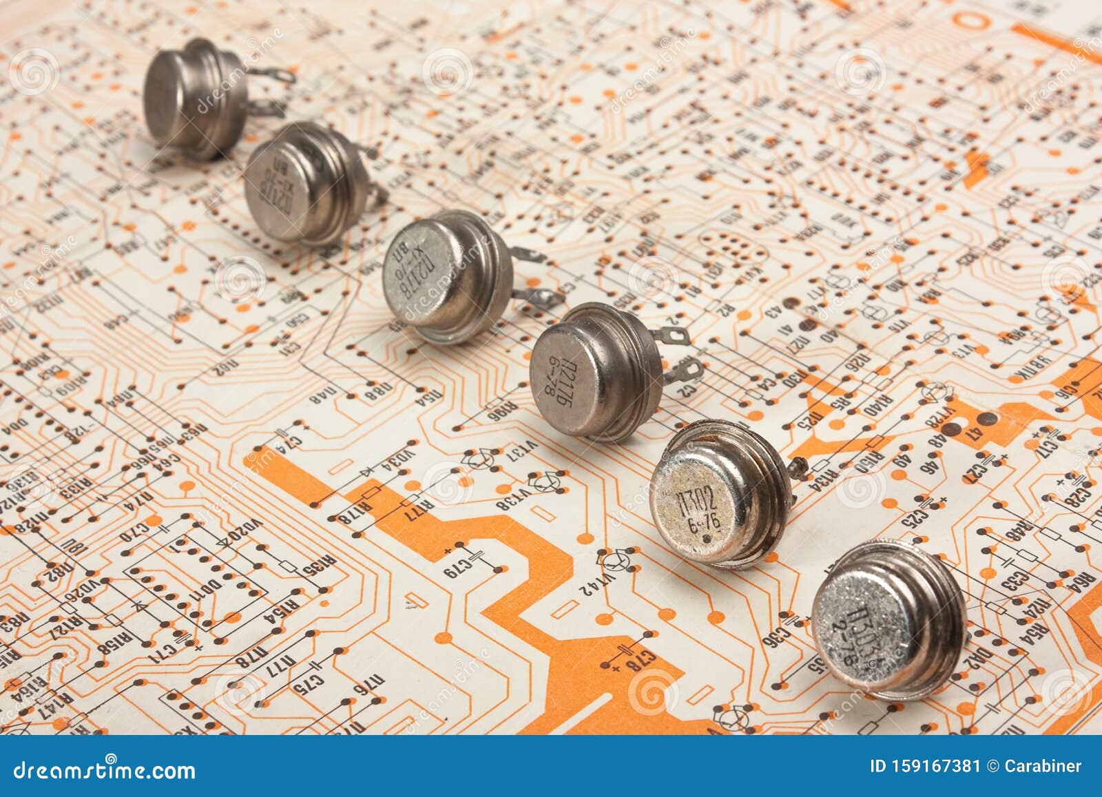 Old electronic components stock image. Image of pattern - 159167381