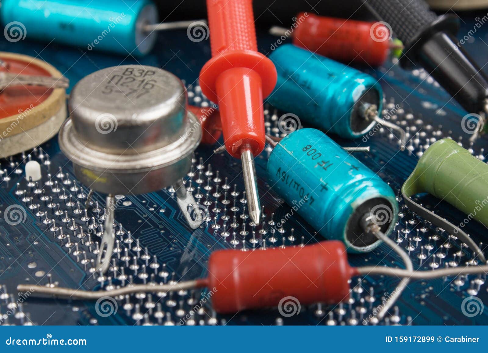 Old electronic components stock image. Image of drawing - 159172899