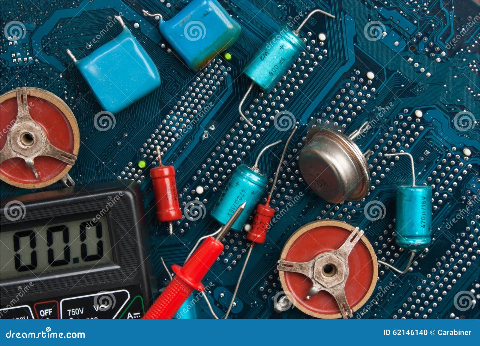 Old electronic components stock photo. Image of industry - 62146140