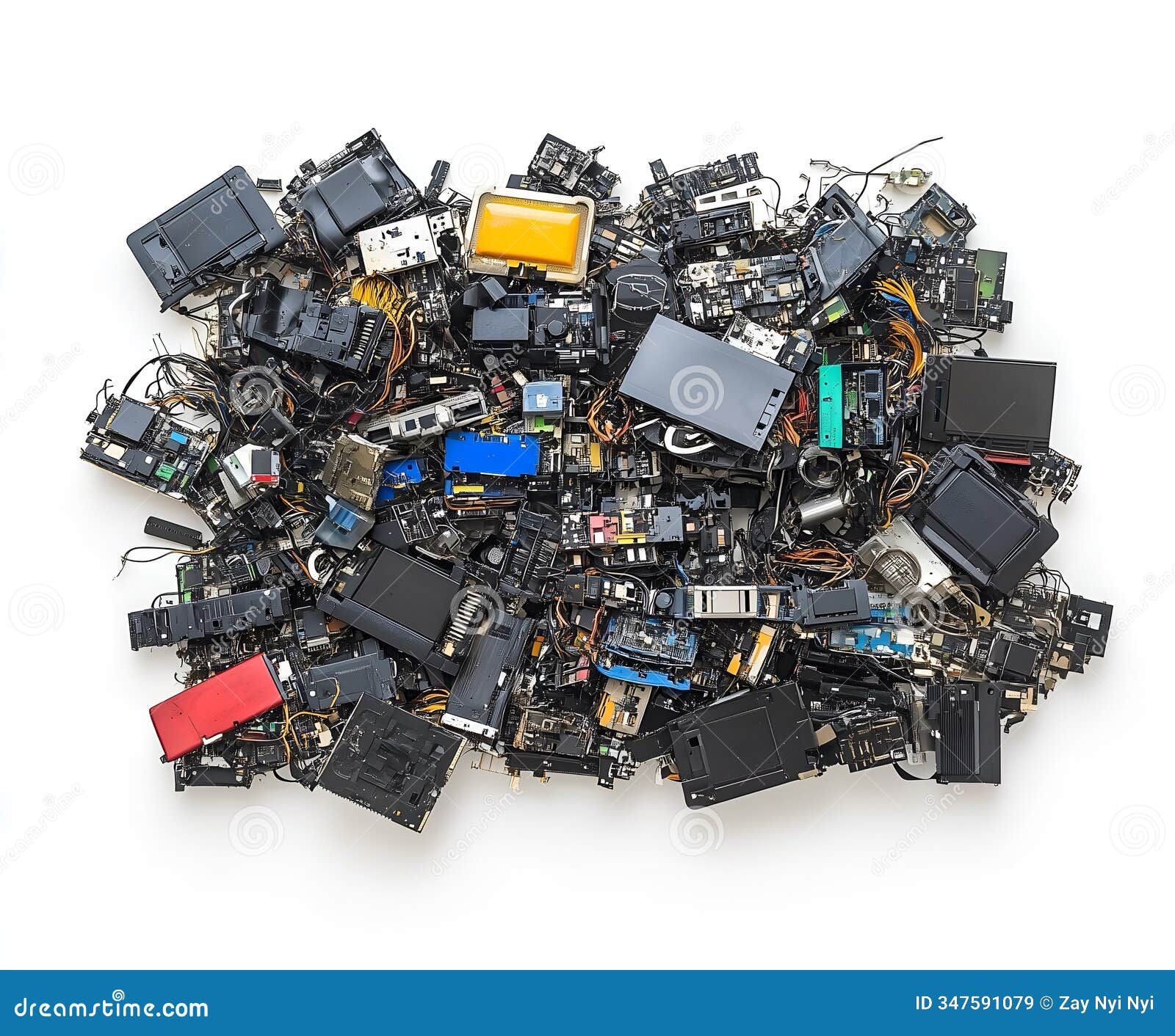 Old Electronic Devices. E Waste and Recycling Concept Stock Image ...