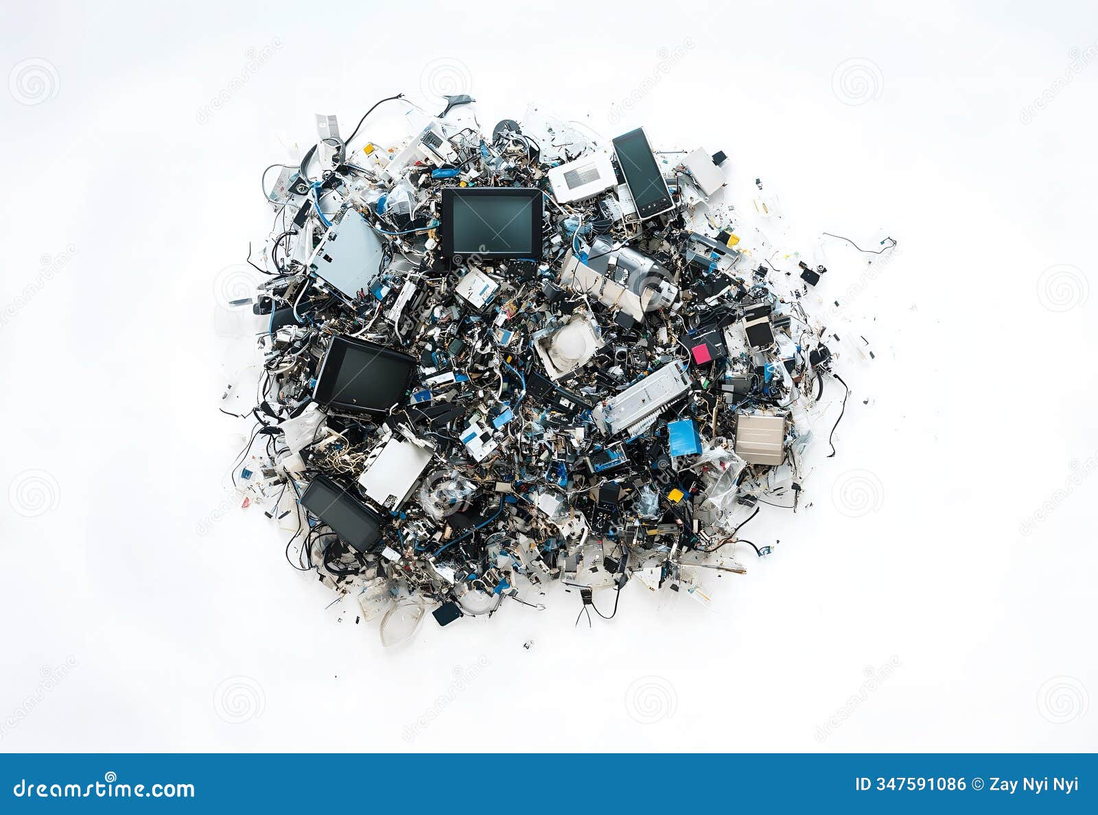 Old Electronic Devices. E Waste and Recycling Concept Stock Photo ...
