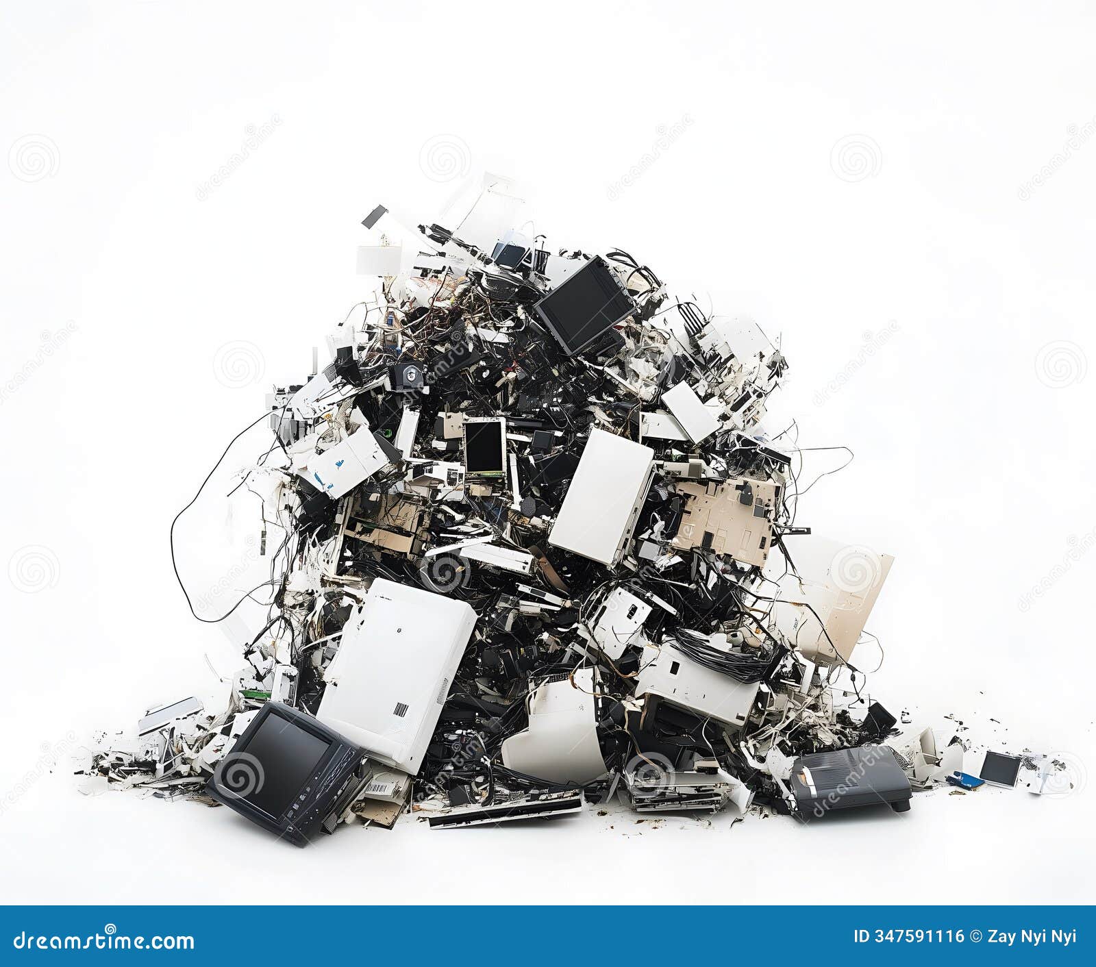 Old Electronic Devices. E Waste and Recycling Concept Stock Photo ...