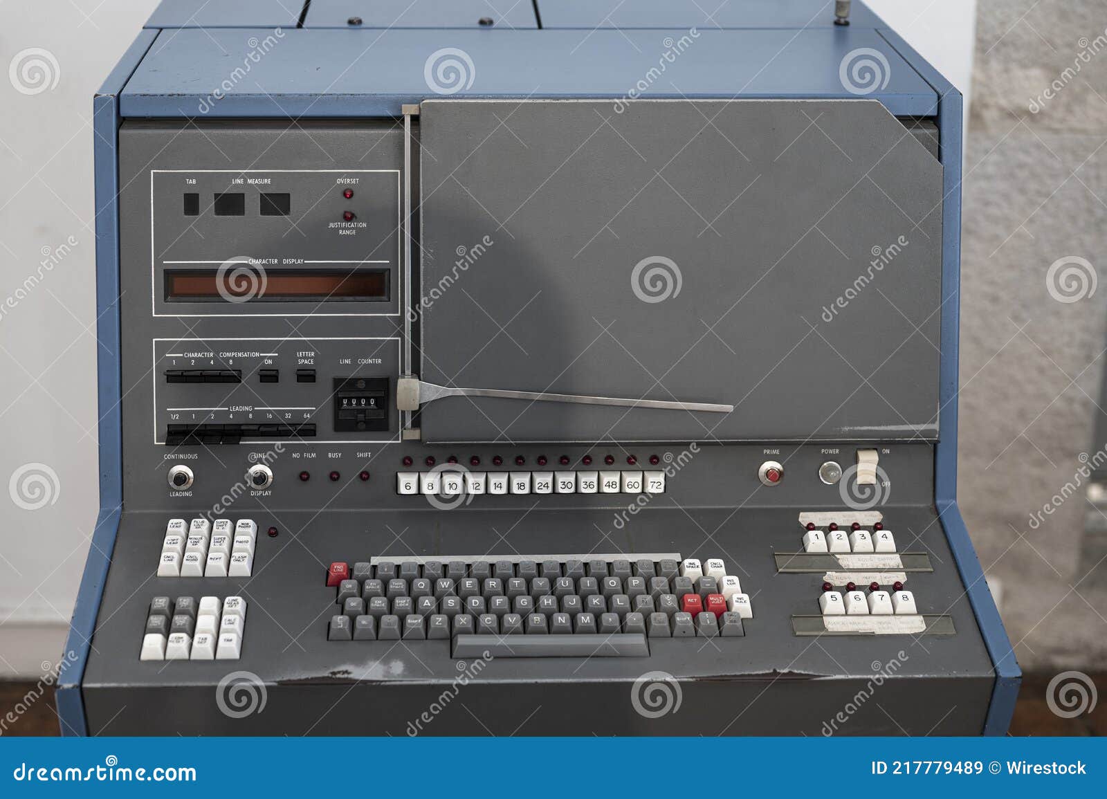 Old Electronic Machine of a Printing Press Stock Image - Image of ...