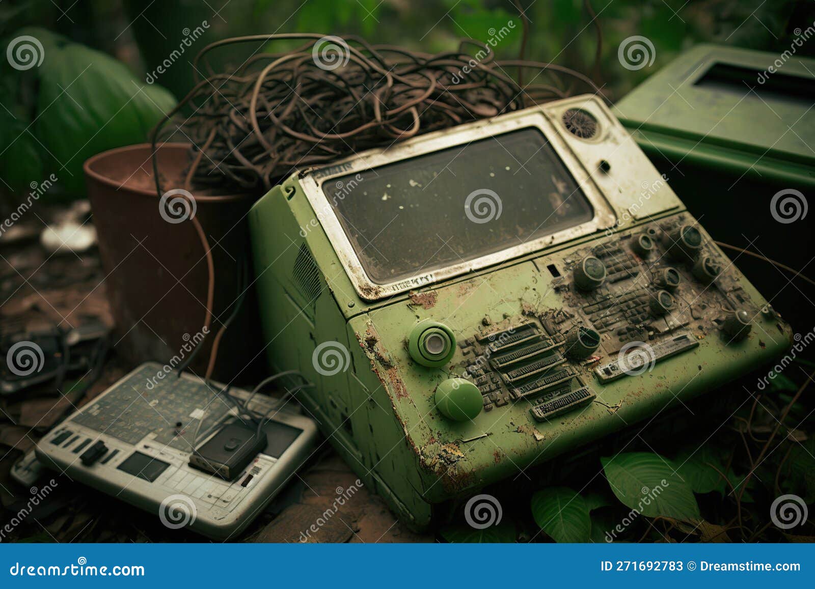 Old Electronic Waste, Created with Generative AI Technology Stock ...