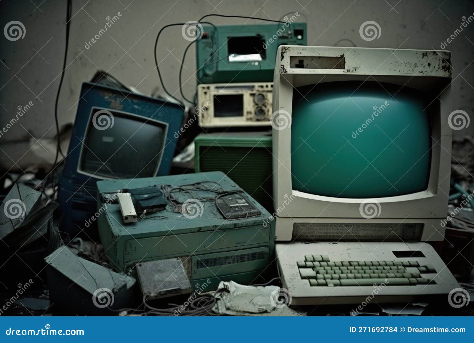 Old Electronic Waste, Created with Generative AI Technology Stock ...