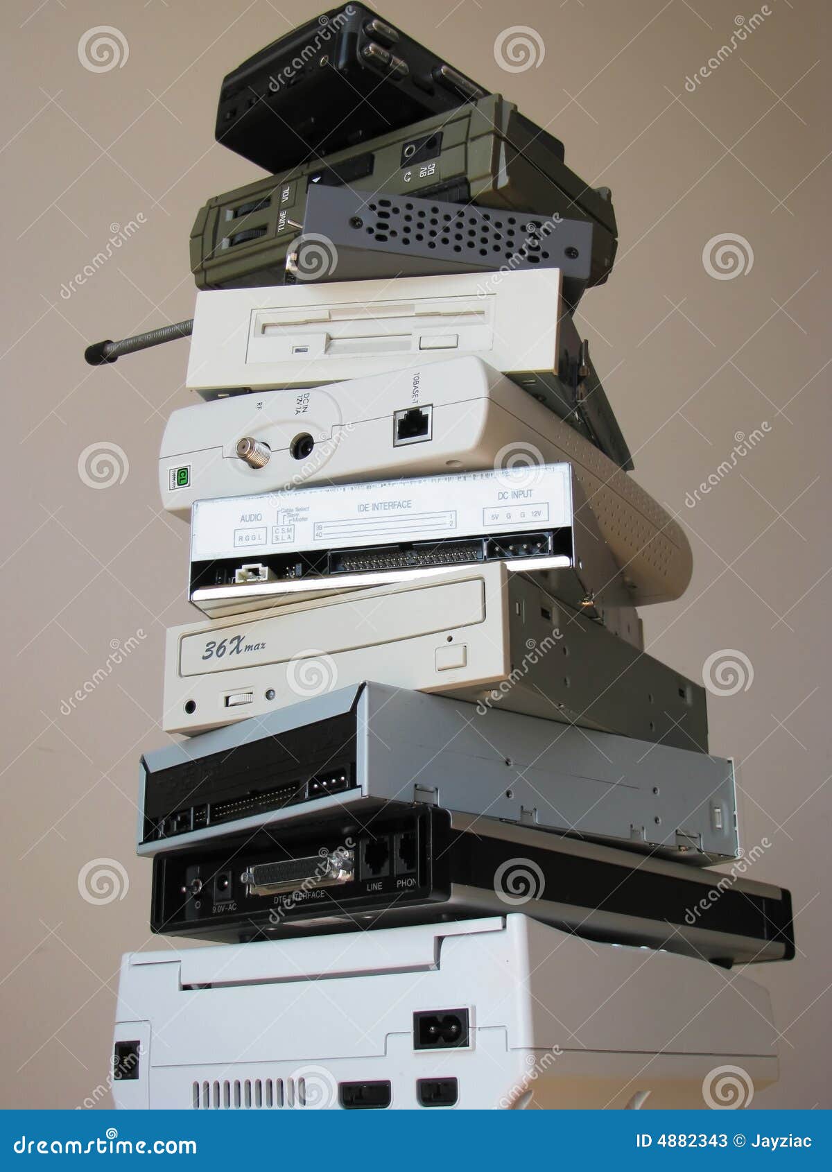 Old Electronics stock image. Image of date, consoles, recycling - 4882343
