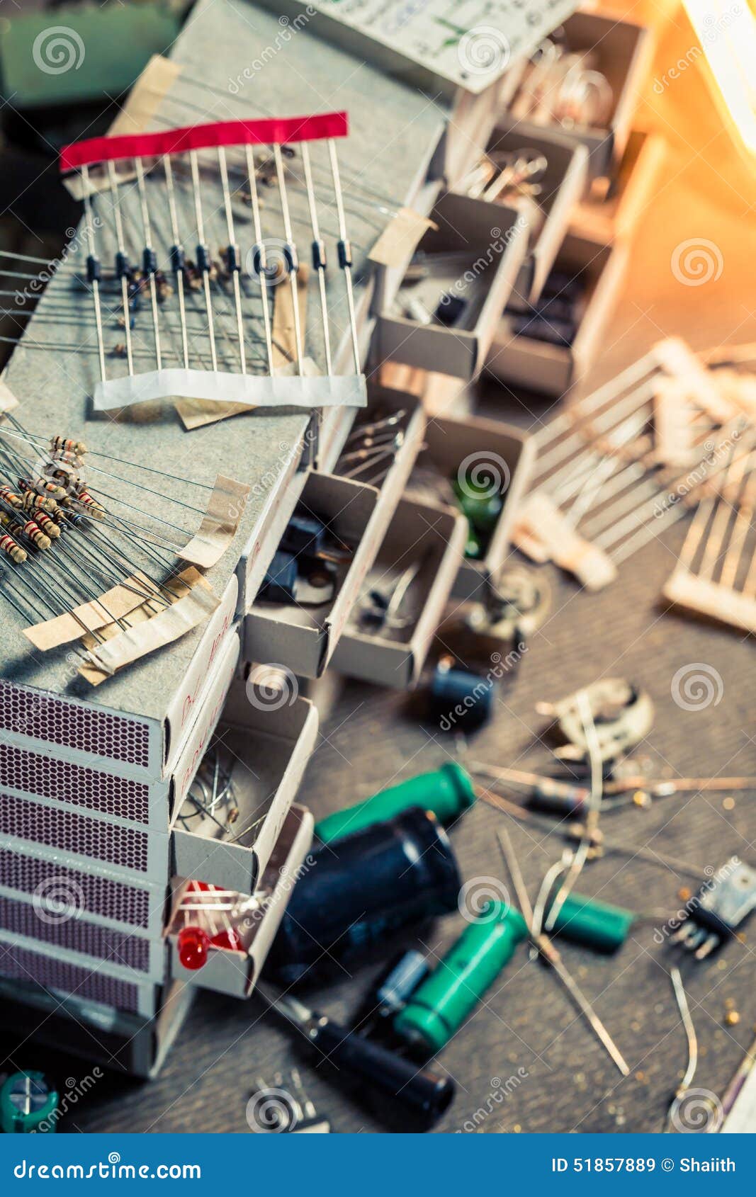 Old Electronics Components in Laboratory Stock Image - Image of ...