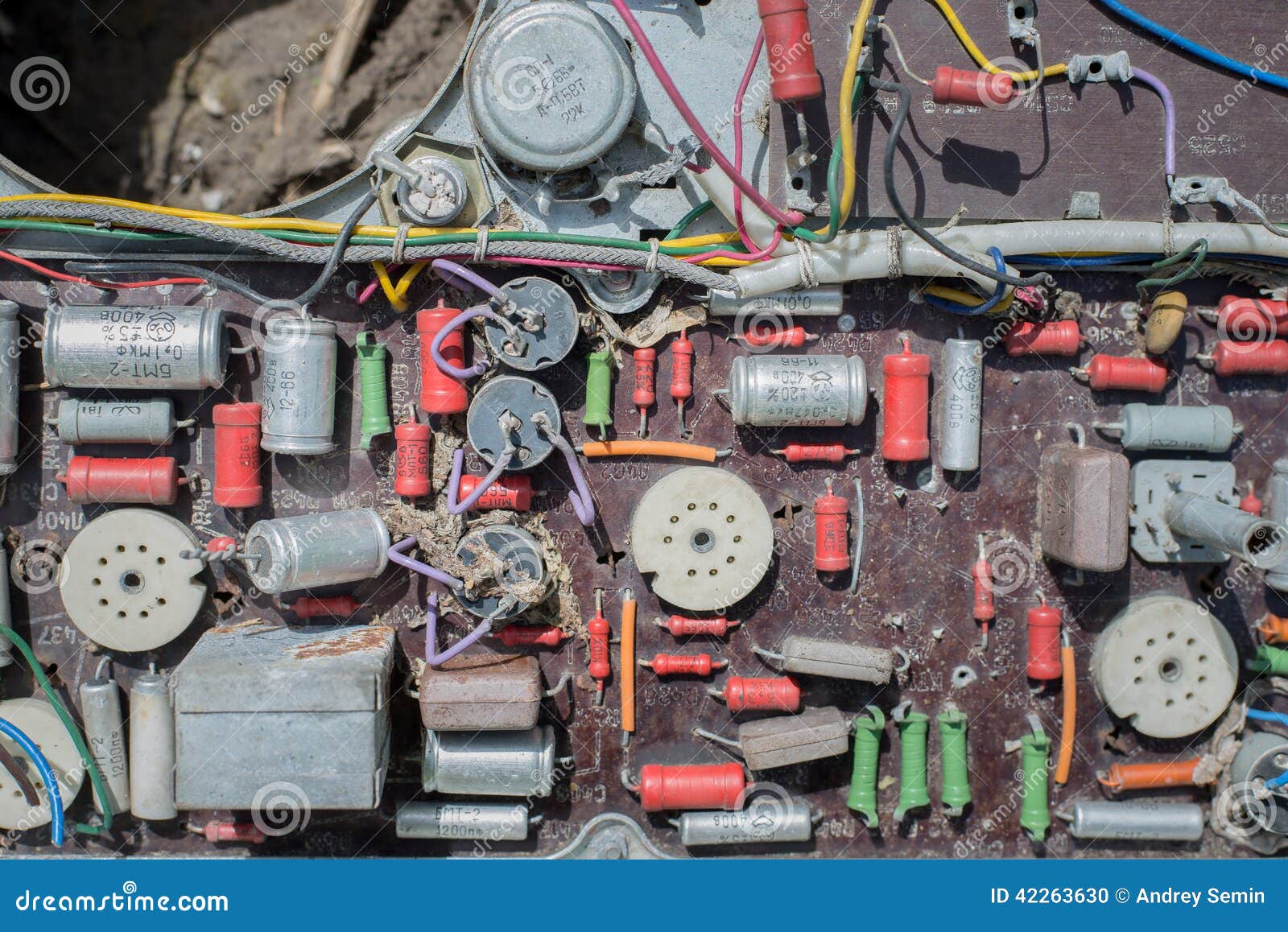 Old electronics stock photo. Image of radiocomponents - 42263630