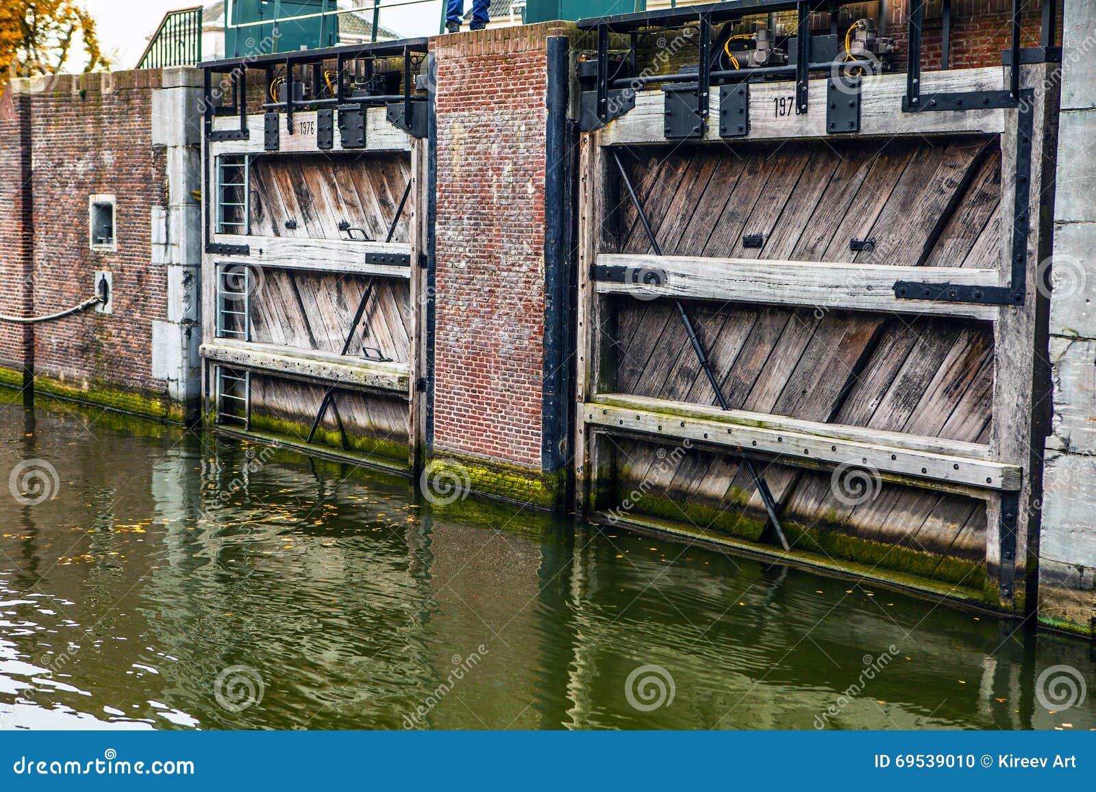 Old Elements of Water Channel System. Netherlands Stock Photo - Image ...