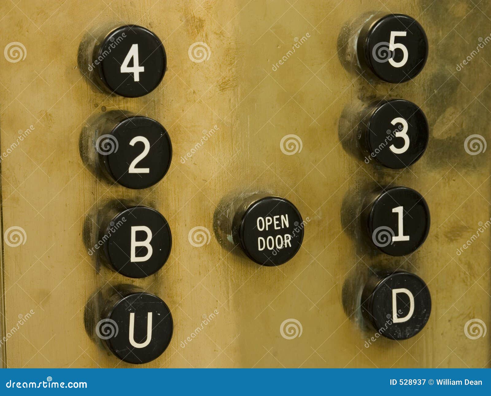 Old Elevator Buttons stock image. Image of open, close - 528937