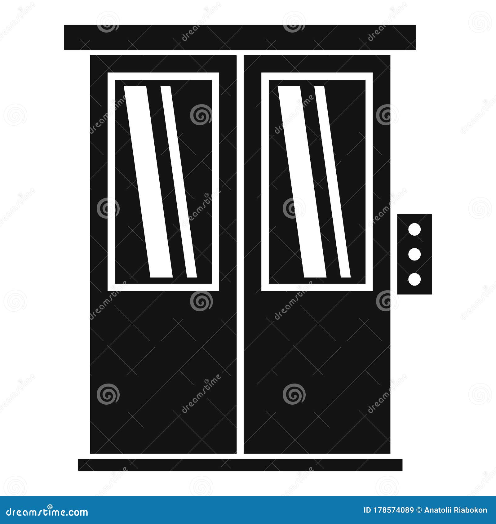 Old Elevator Icon, Simple Style Stock Vector - Illustration of business ...
