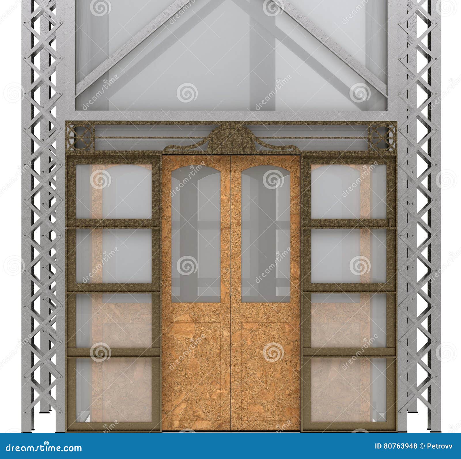 Old Elevator Outside 3d Rendering Stock Illustration - Illustration of ...