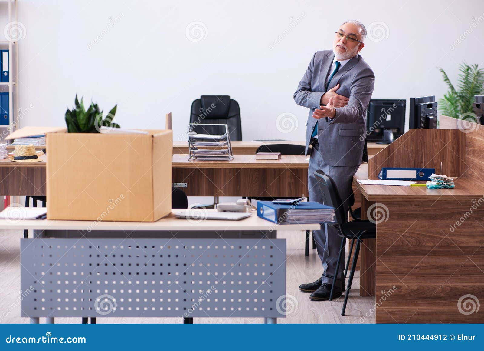 Old Male Employee Being Fired from His Work Stock Photo - Image of ...