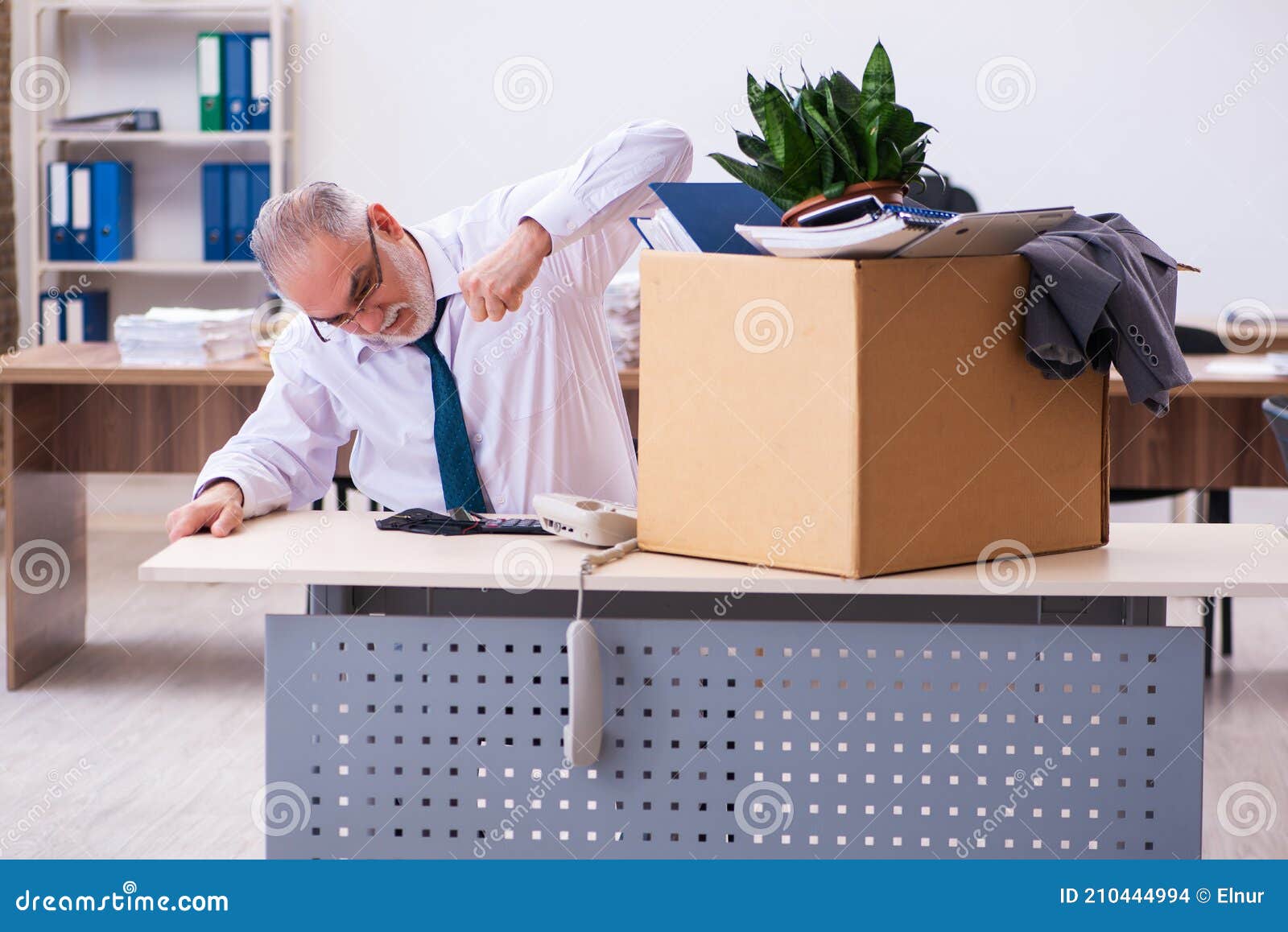 Old Male Employee Being Fired from His Work Stock Photo - Image of ...