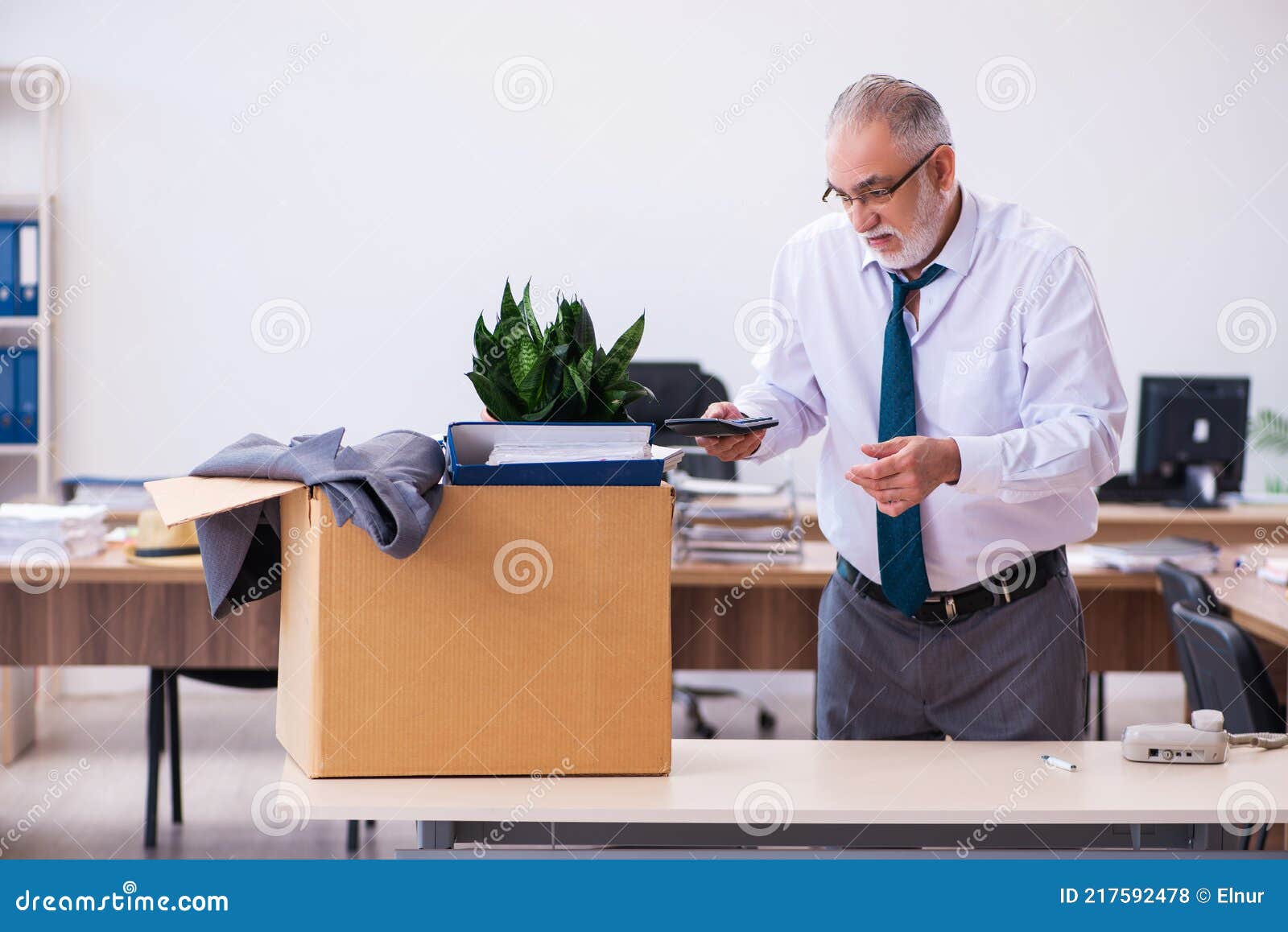 Old Male Employee Being Fired from His Work Stock Photo - Image of ...