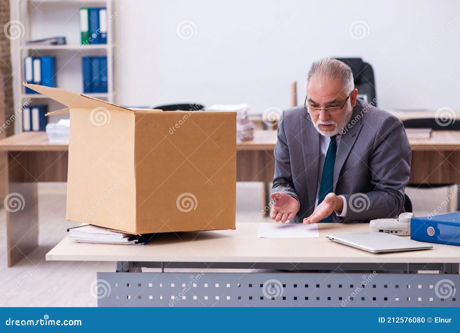 Old Male Employee Being Fired from His Work Stock Photo - Image of ...