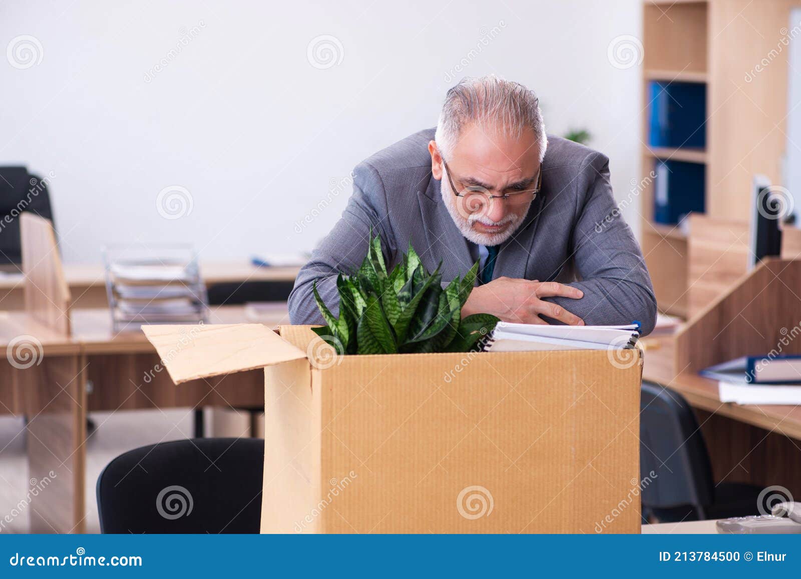 Old Male Employee Being Fired from His Work Stock Photo - Image of ...
