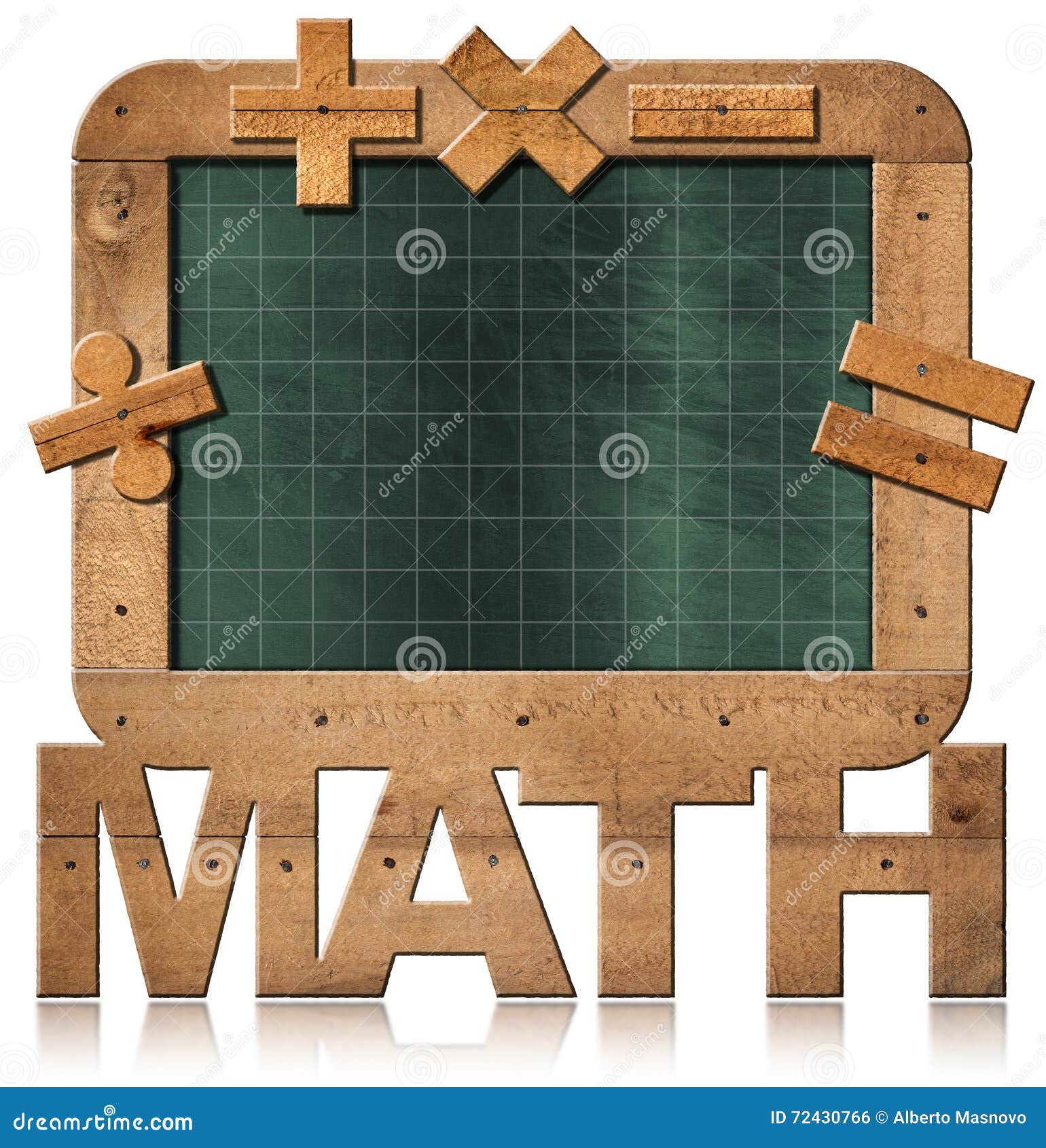 Old Empty Blackboard with Text Math Stock Illustration - Illustration ...