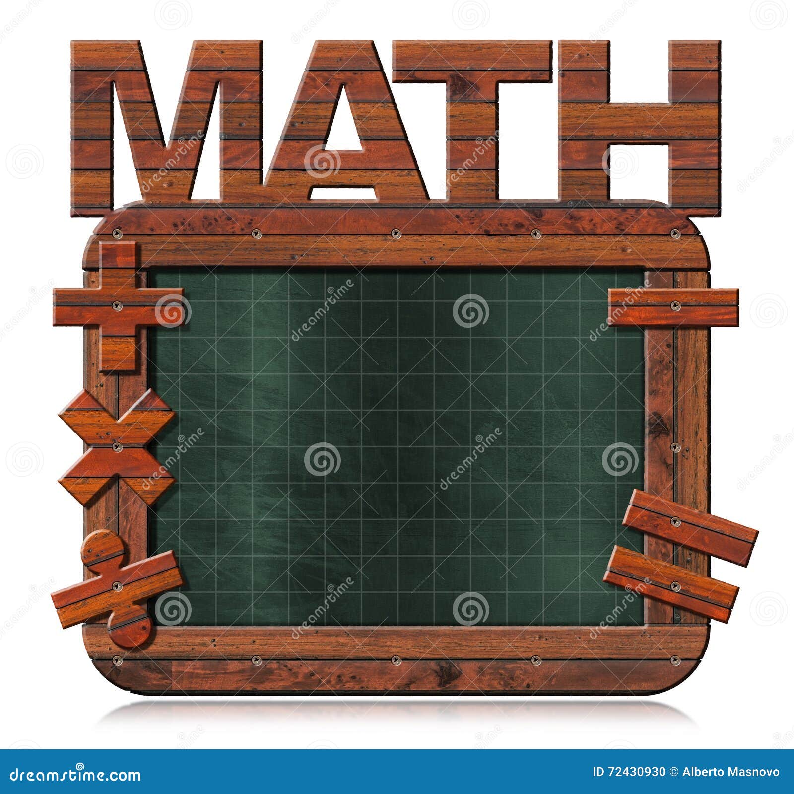 Old Empty Blackboard with Text Math Stock Illustration - Illustration ...