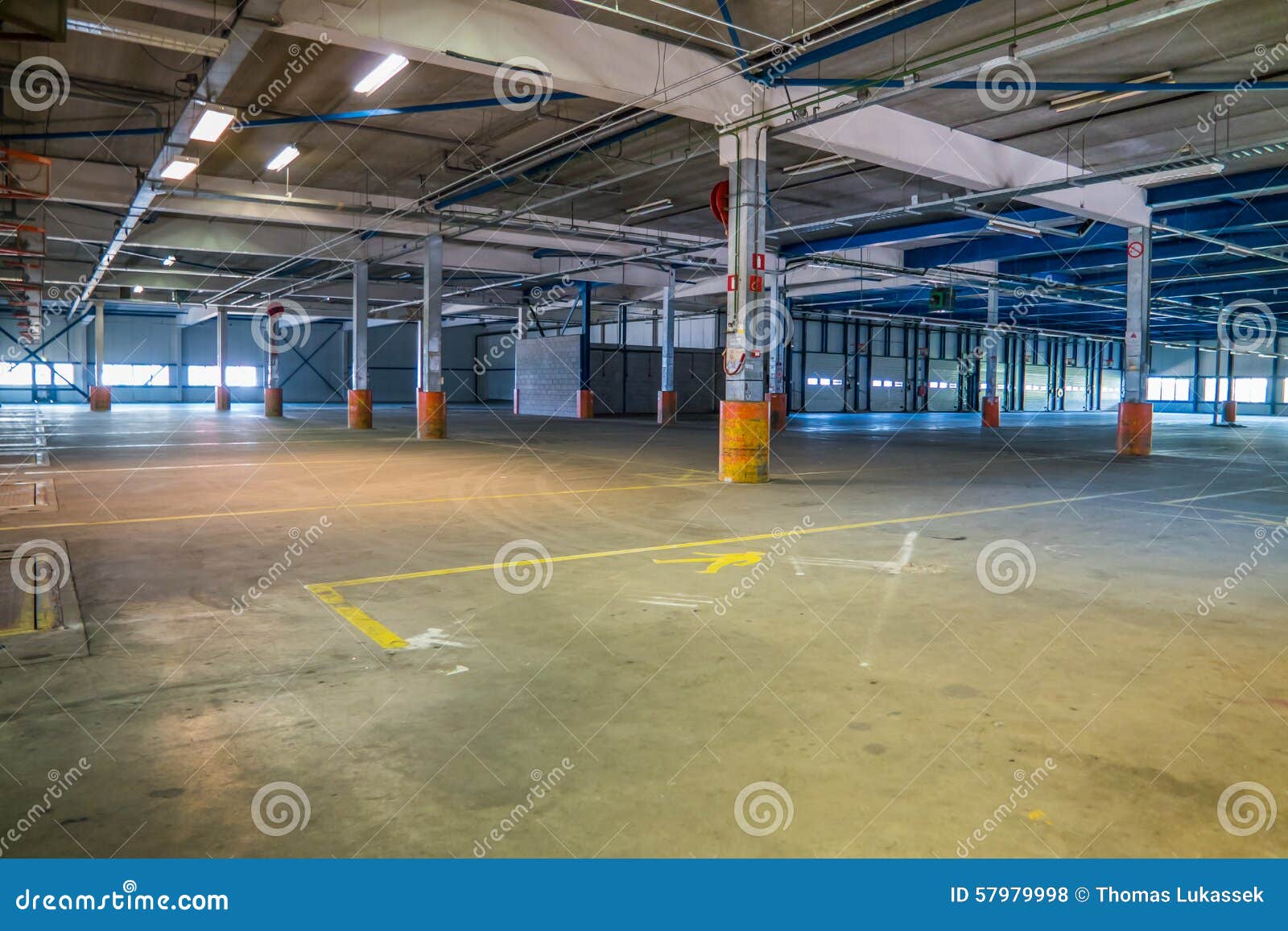 Old and Empty Industry Hall Stock Photo - Image of construction, metal ...