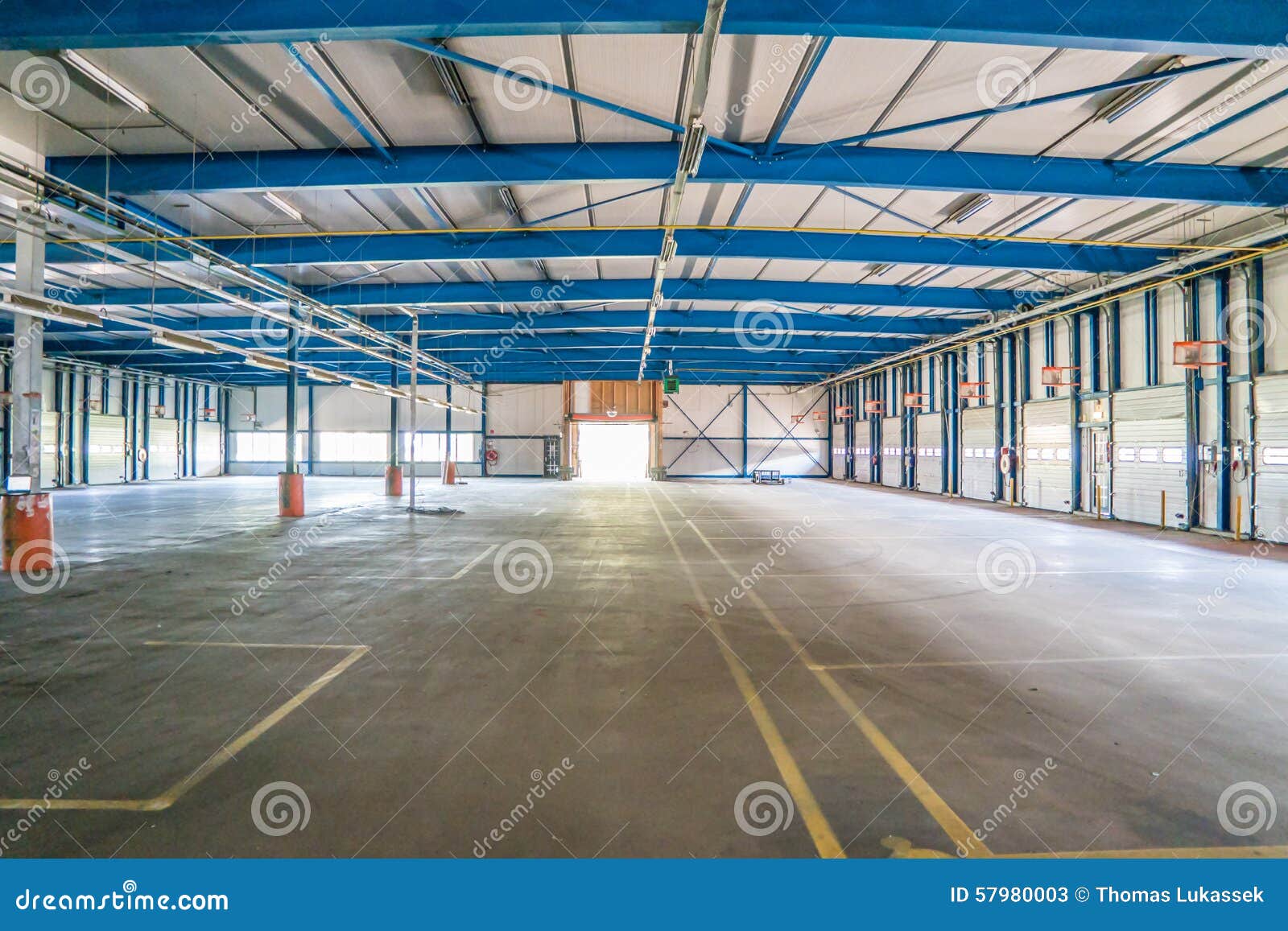 Old and Empty Industry Hall Stock Image - Image of architecture ...