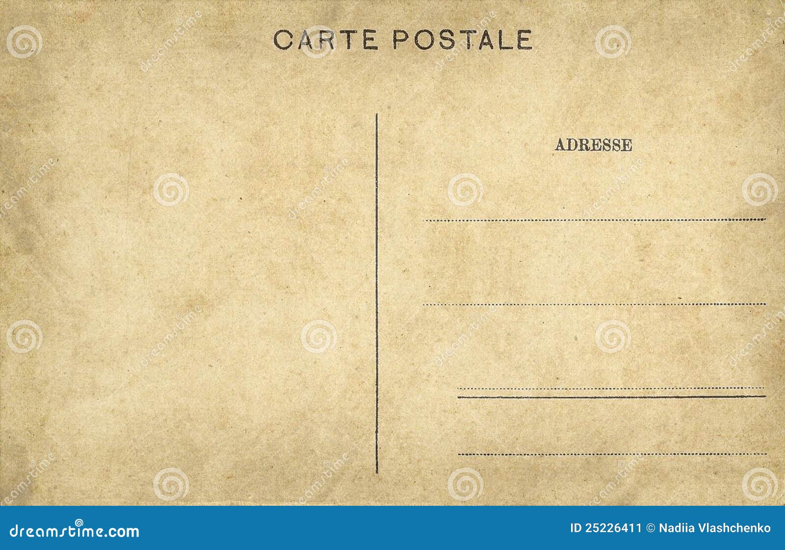 Old empty post card stock image. Image of paper, aged - 25226411