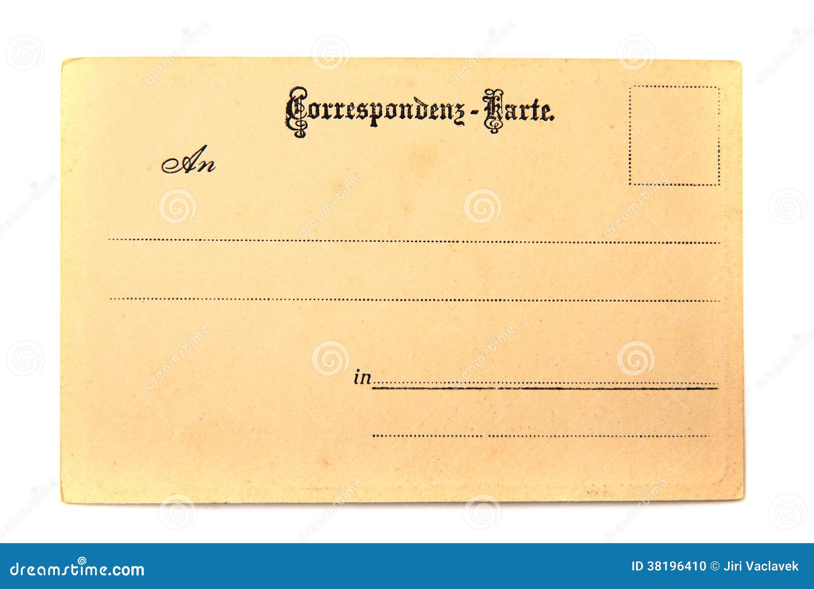 Old empty postcard stock photo. Image of postage, send - 38196410