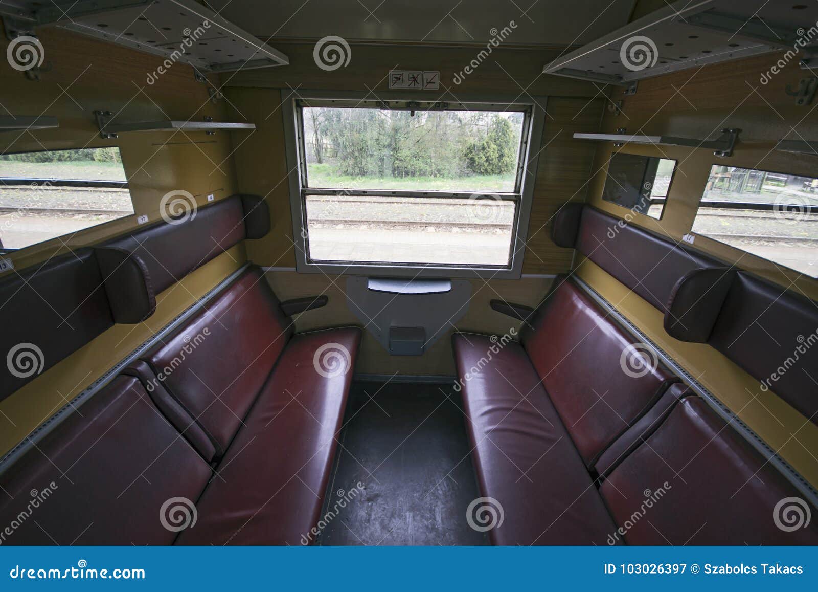 Old Train Cabin Interior. Old Train Carriage. Inside The Wagon Train ...