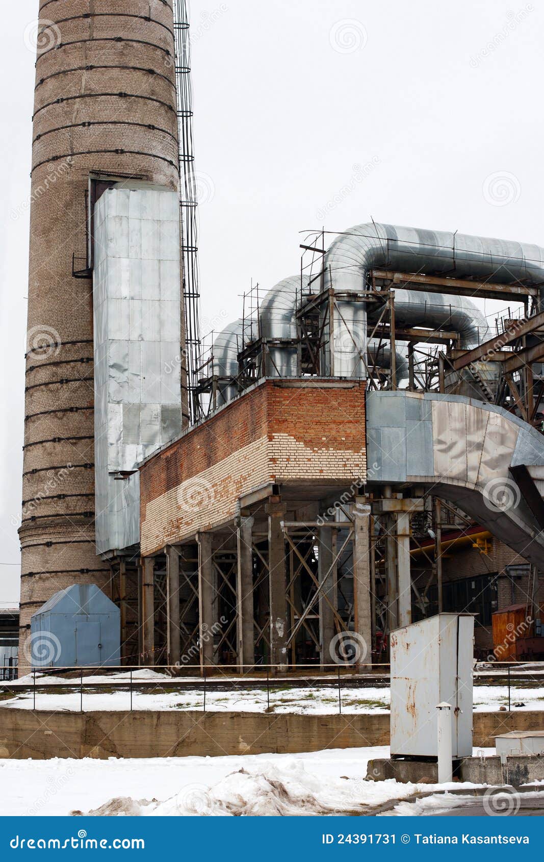 Old energy facility. stock image. Image of poles, infrastructure - 24391731