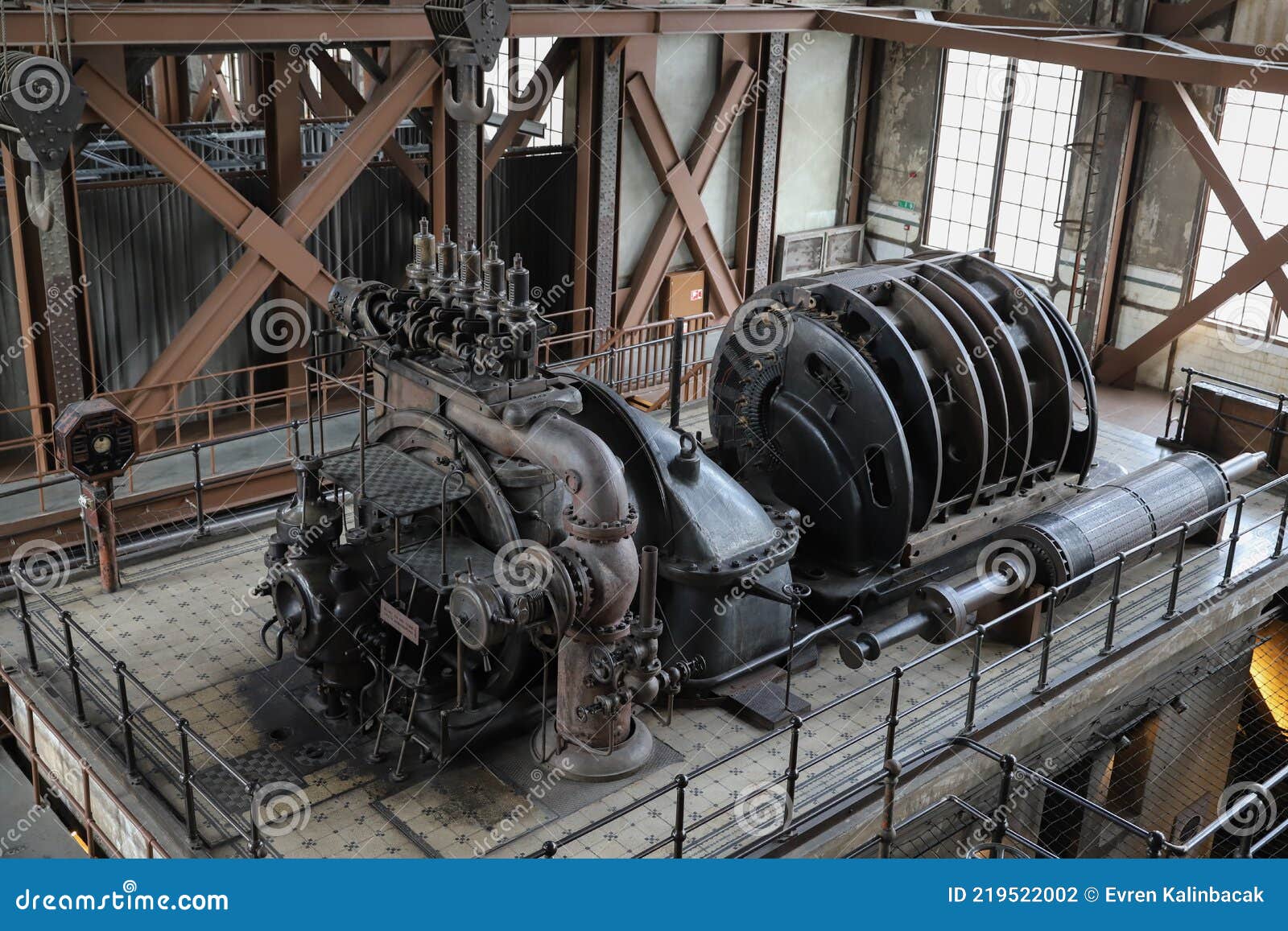 Engine of an Old Power Plant Stock Photo - Image of industrial, energy ...