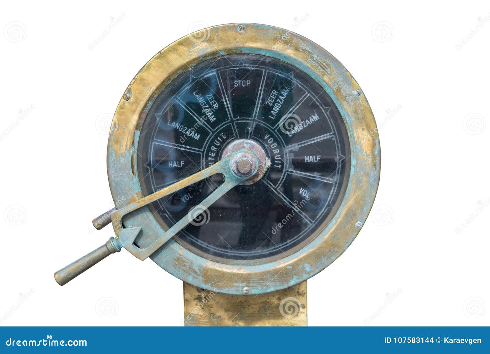Old Engine Order Telegraph. Stock Photo - Image of isolated, object ...