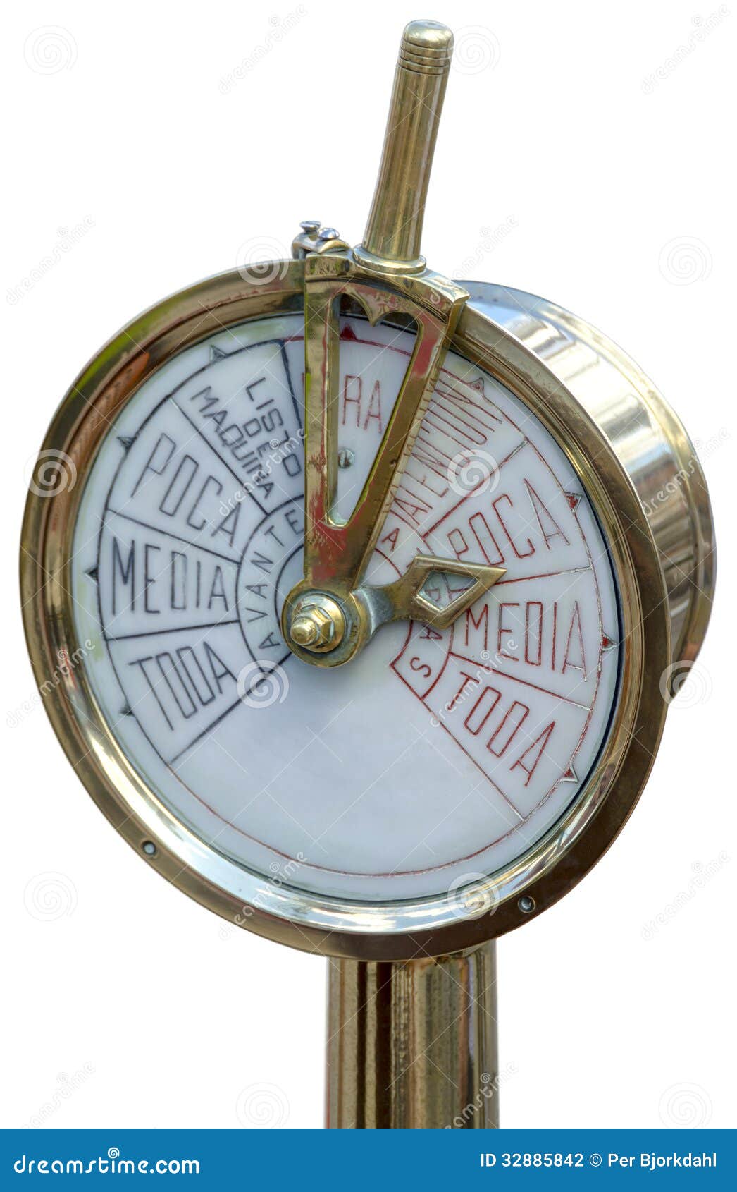 Old engine order telegraph stock photo. Image of spanish - 32885842